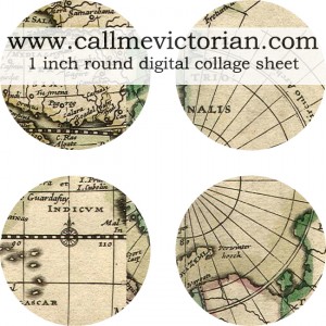 free-vintage-maps-digital-collage-sheet-preview – Call Me Victorian