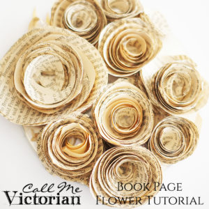 Easy Book Page Flower Tutorial – Call Me Victorian